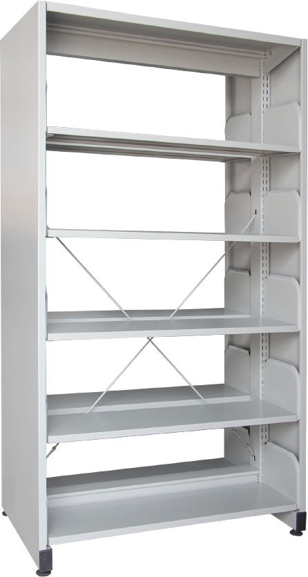 GV-S325 LIBRARY RACK DOUBLE SIDED WITH SIDE PANEL (5 LEVEL)