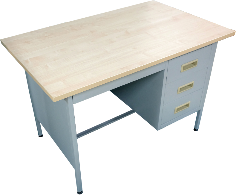 GV-S102/MT 4' SINGLE PEDESTAL DESK (MELAMINE CHIPBOARD TOP)
