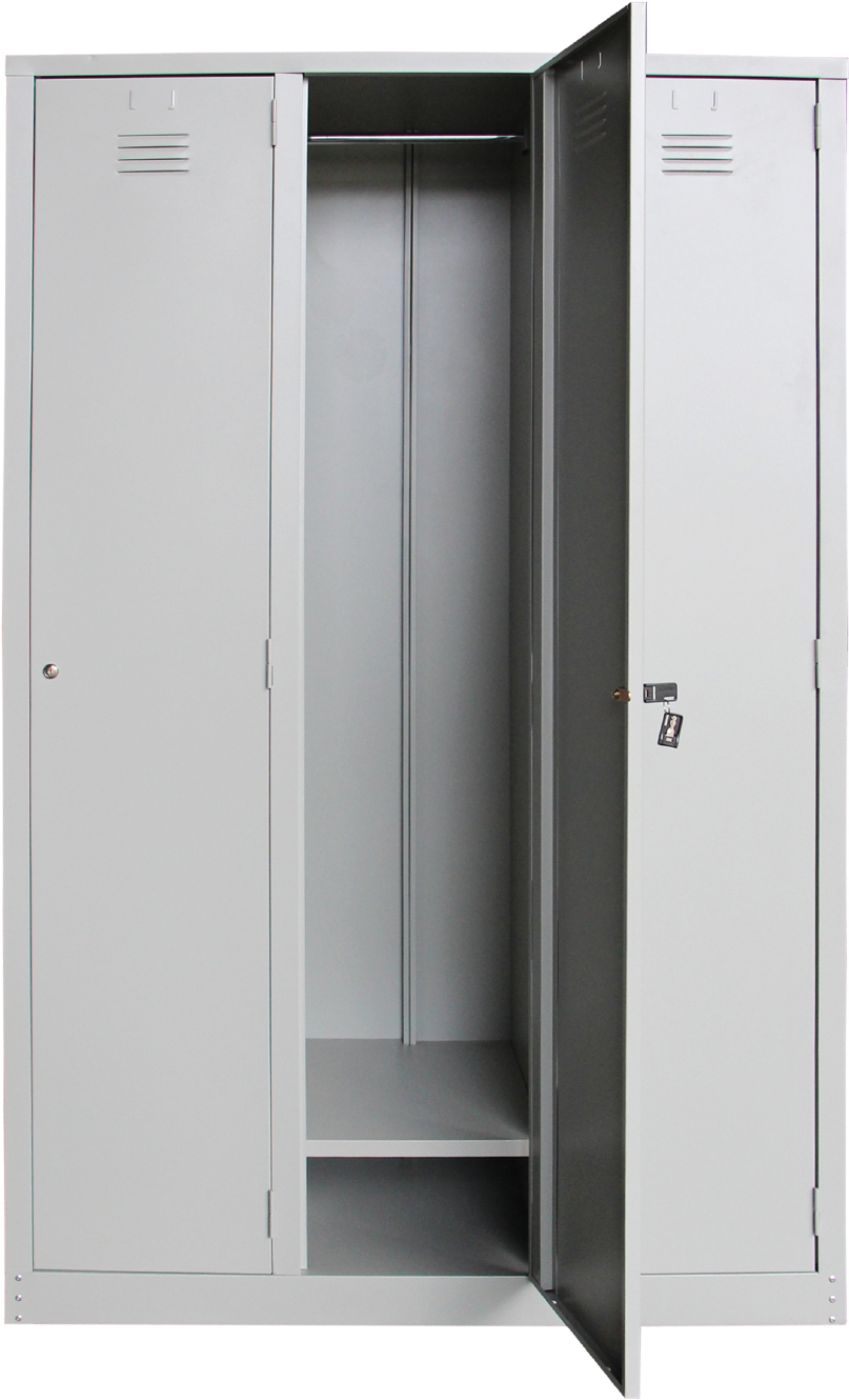 GV-S140/AS 3 COMPARTMENT STEEL LOCKER WITH 1 CLOTH HANGING BAR & 1 ...