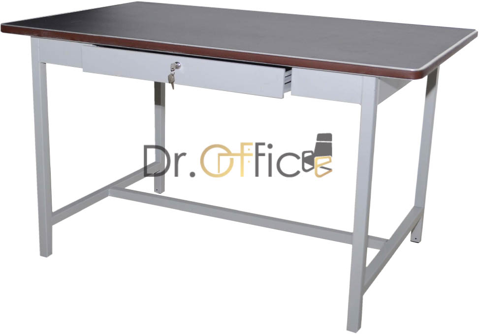 GV-S137 5' GENERAL PURPOSE TABLE WITH CENTRE DRAWER (BLACK LINOLEUM TOP)